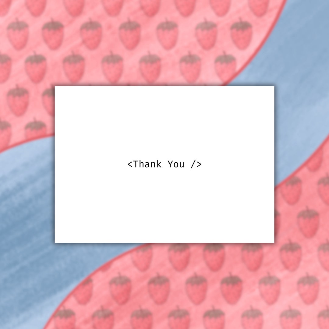Thank You Card Thank You Coding Card Software Engineer Thank You Card ...