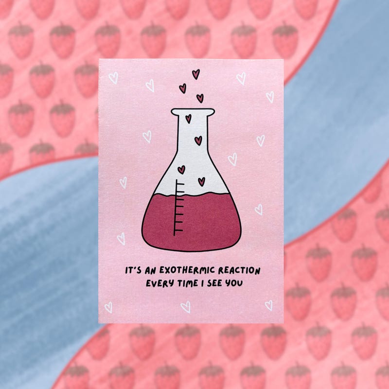 Chemistry Valentines Card - Etsy