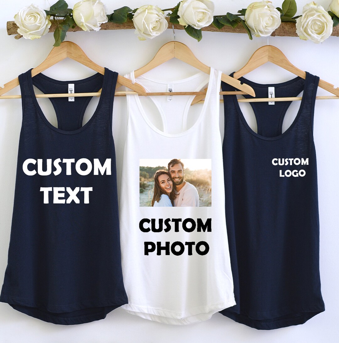 Custom Text Tank Top, Personalize Tank Top, Custom Design Tank, Custom ...