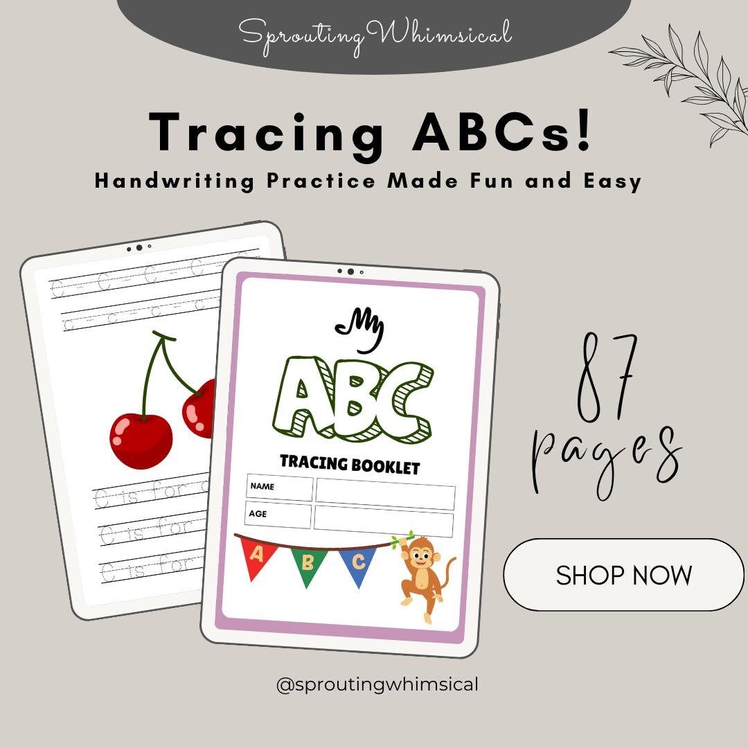 Alphabet Numbers Tracing Page, Handwriting Chart, Letter Tracing ...