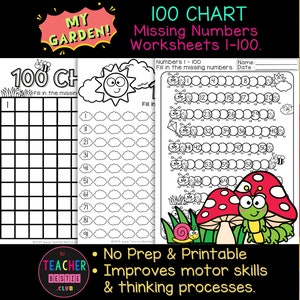 100 Chart Missing Numbers Worksheets Missing Numbers 1-100 Worksheet No ...