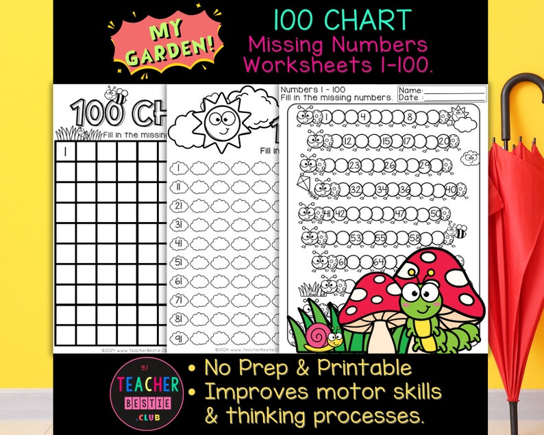 100 Chart Missing Numbers Worksheets Missing Numbers 1-100 Worksheet No ...