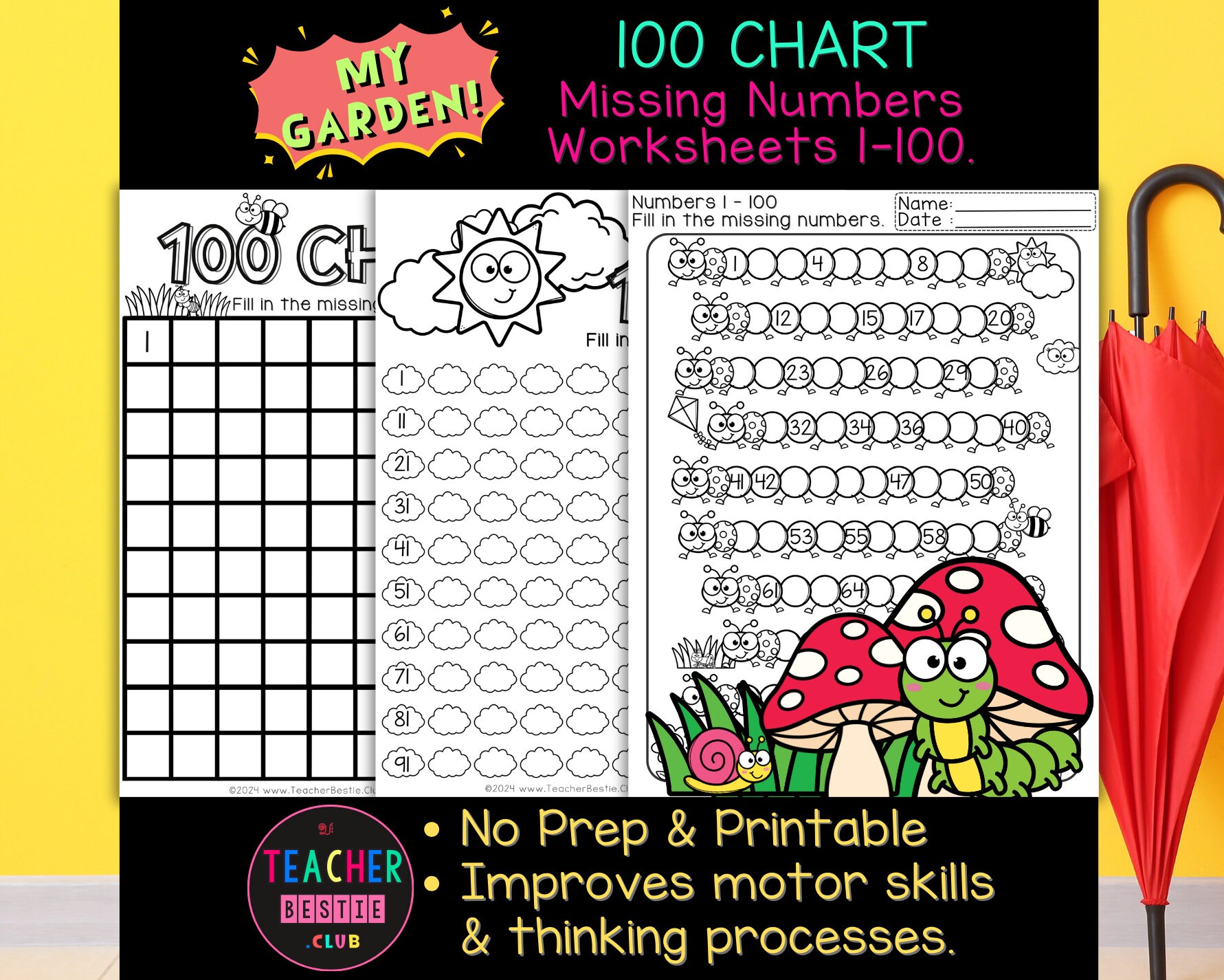 100 Chart Missing Numbers Worksheets Missing Numbers 1-100 Worksheet No ...