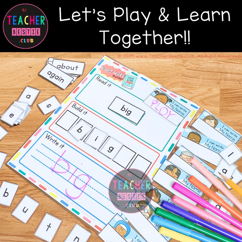 Sight Word Practice, Sight Word Builder, 162 Sight Words, Reading ...