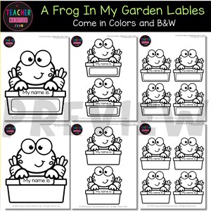 Editable Name Tags, Customized Label in Powerpoint, A Frog in My Garden ...