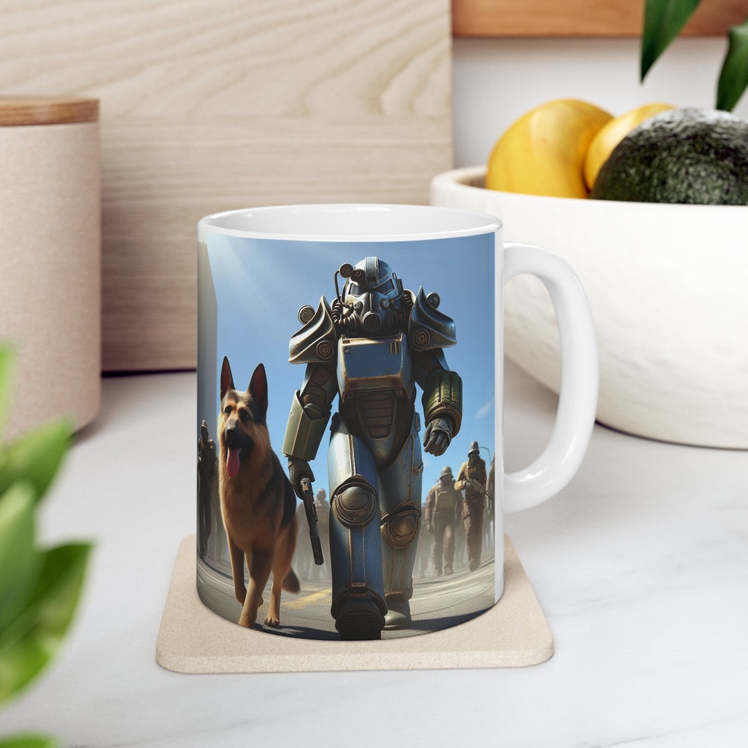 Fallout Theme Fan Art Gift Dogmeat Ceramic Mug 11oz - Etsy