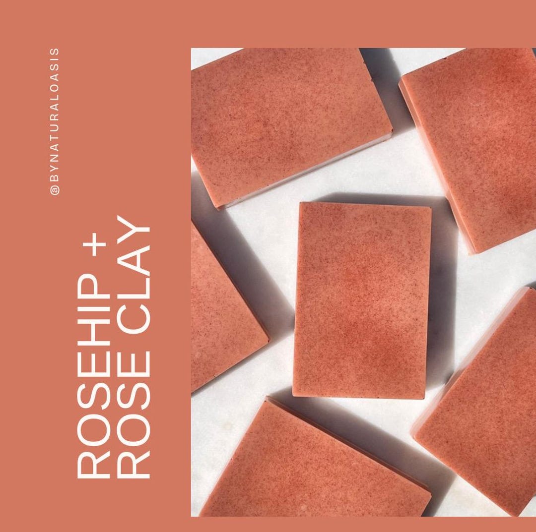 Rosehip + Rose Clay Goat Milk Soap | Jabon De Leche De Cabra De Rosa ...