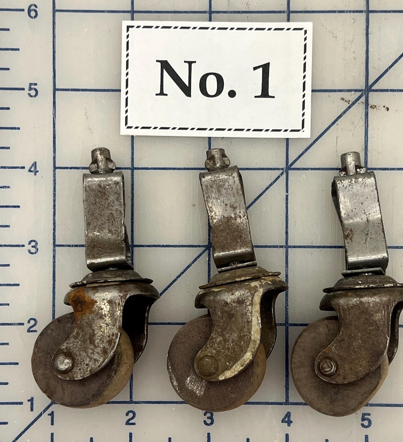 Vintage Antique Caster Wheels Metal Wood Wheels Industrial - Etsy