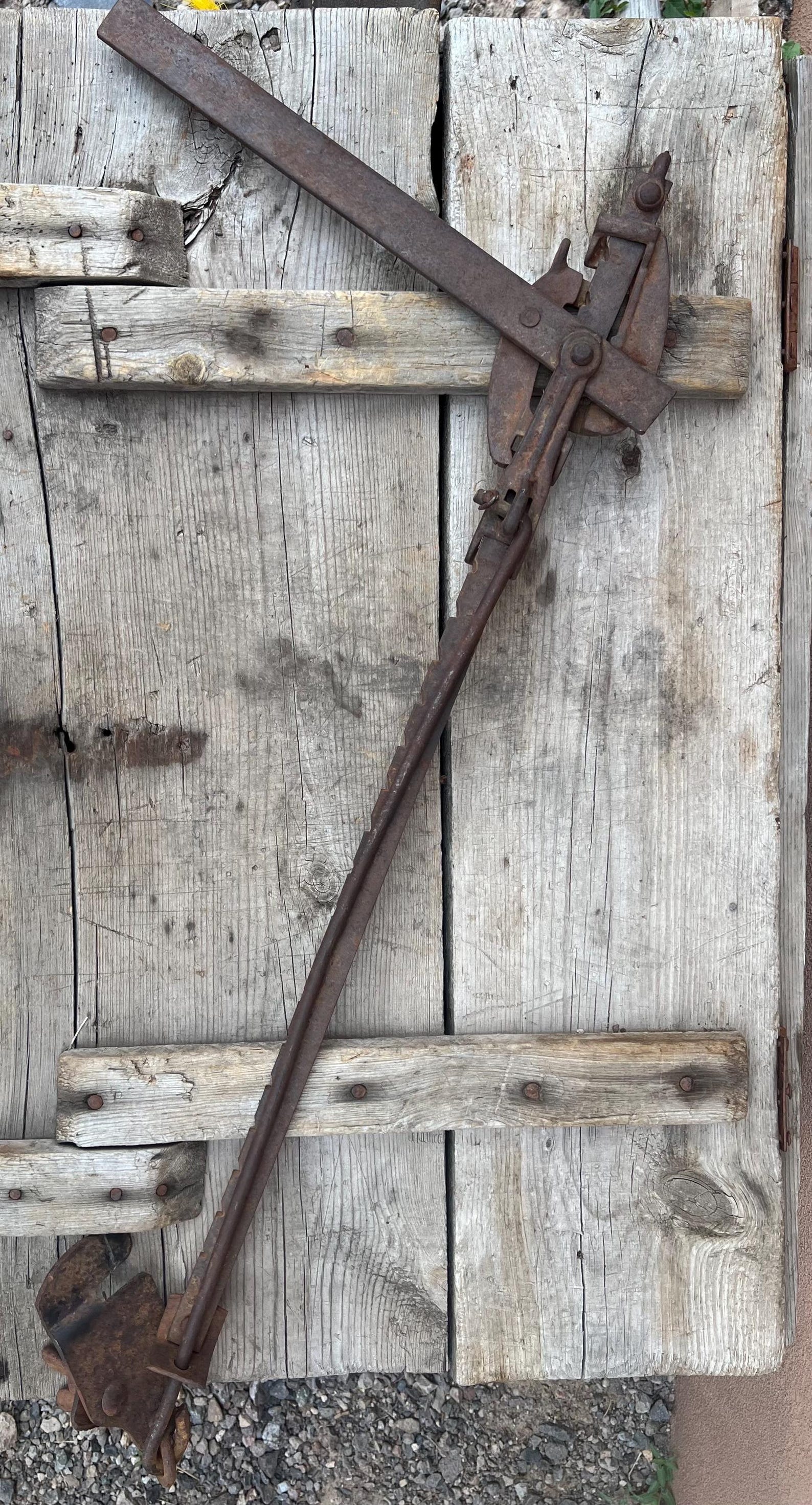 Antique Vintage Cast Iron Fence Post Wire Cranking Ratcheting - Etsy