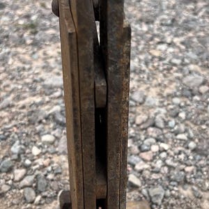 Antique Wagon Jack – Early 1900s Rusted Metal Farm Tool, Rustic Western ...