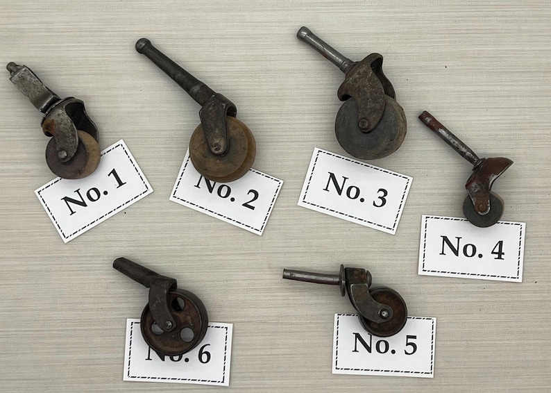 Vintage Antique Caster Wheels Metal Wood Wheels Industrial - Etsy