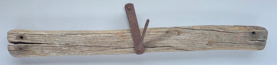 Antique Wooden Singletree With Iron Hook – Rustic Farmhouse Western ...