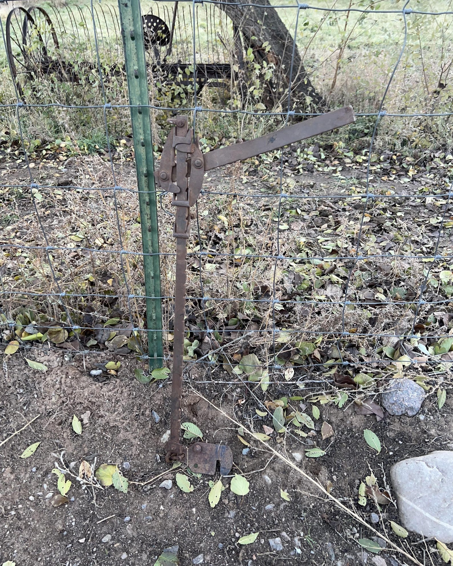 Antique Vintage Cast Iron Fence Post Wire Cranking Ratcheting - Etsy