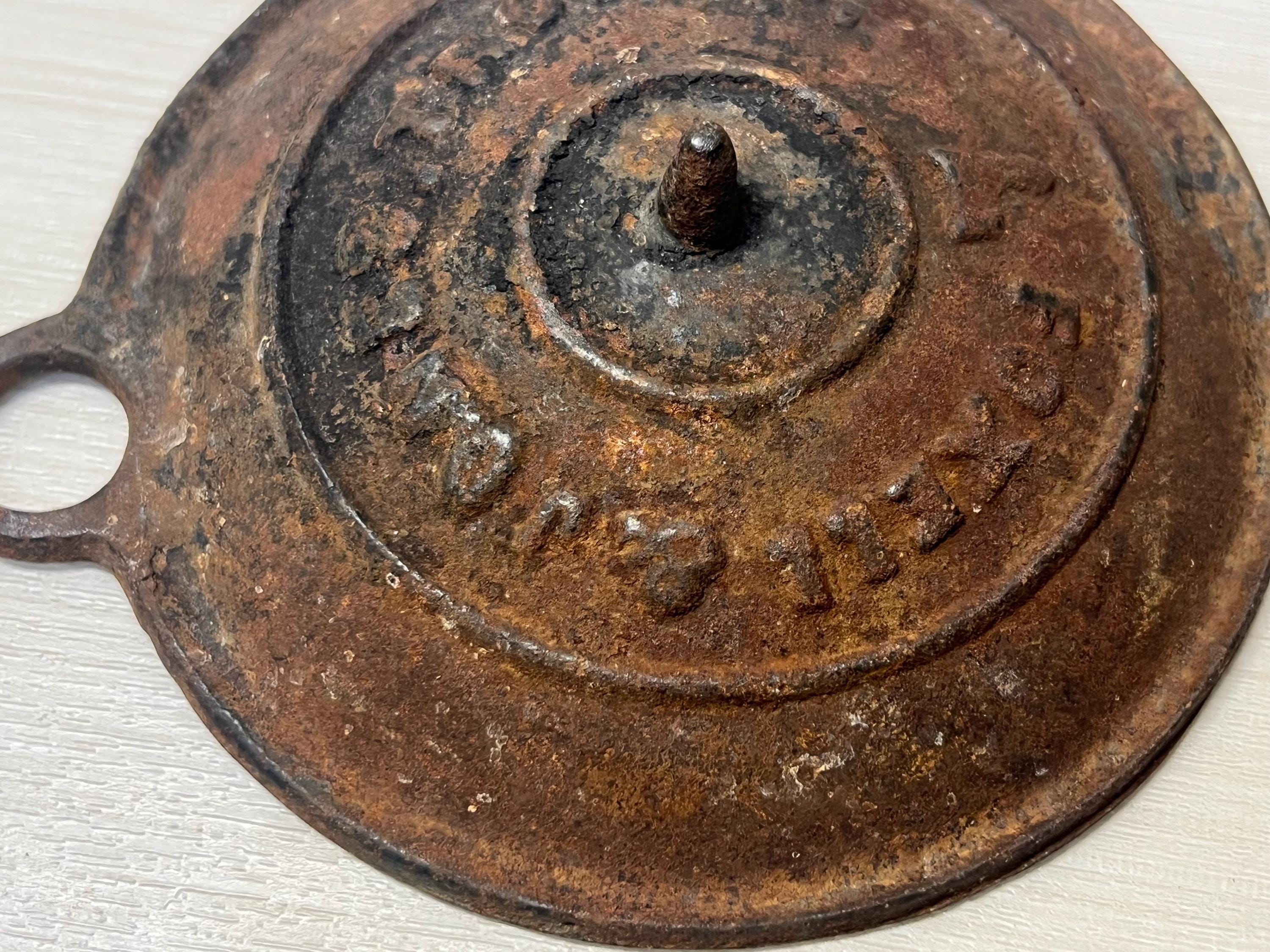 Antique Cast Iron Kettle Lid – Foxell & Jones, Troy NY – No. 7 - Etsy