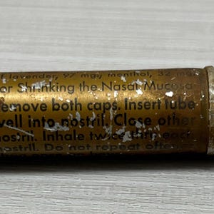 Vintage Benzedrine Inhaler Tube Collectible Item WWII Empty Ca. 1940's ...
