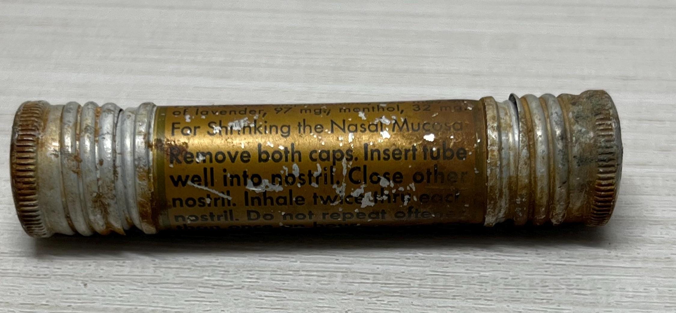 Vintage Benzedrine Inhaler Tube Collectible Item WWII Empty Ca. 1940's ...