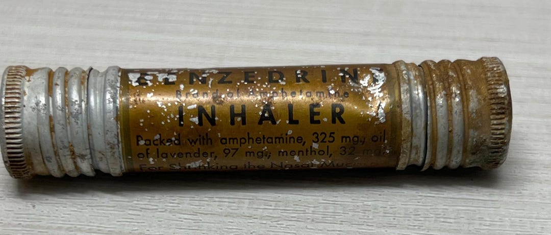 Vintage Benzedrine Inhaler Tube Collectible Item WWII Empty Ca. 1940's ...
