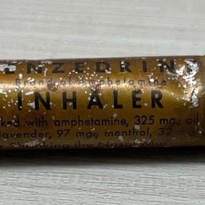 Vintage Benzedrine Inhaler Tube Collectible Item WWII Empty Ca. 1940's ...
