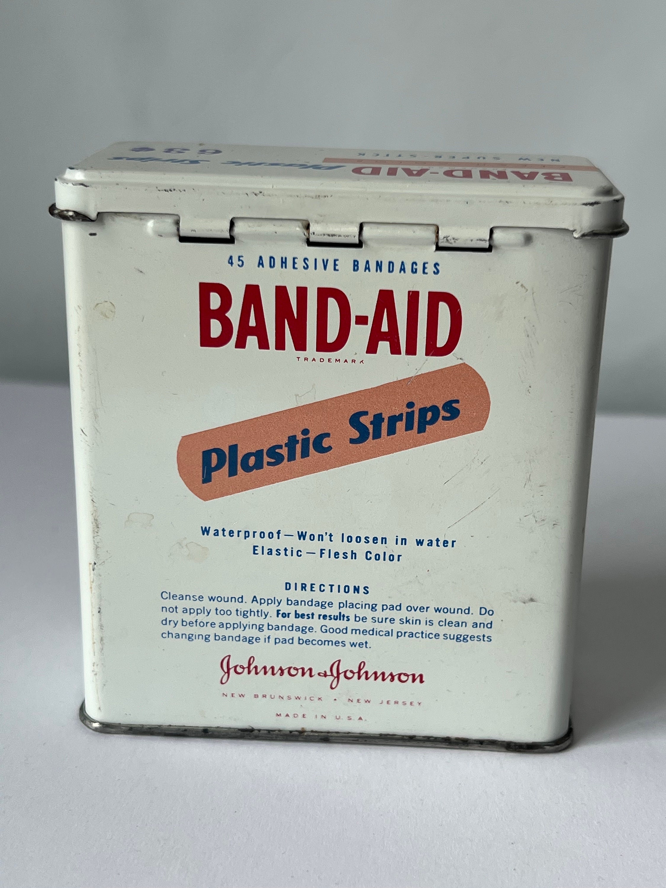 Vintage BAND-AID Plastic Strips Tin - Johnson & Johnson, 1950's - Etsy