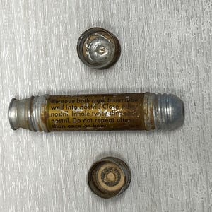 Vintage Benzedrine Inhaler Tube Collectible Item WWII Empty Ca. 1940's ...