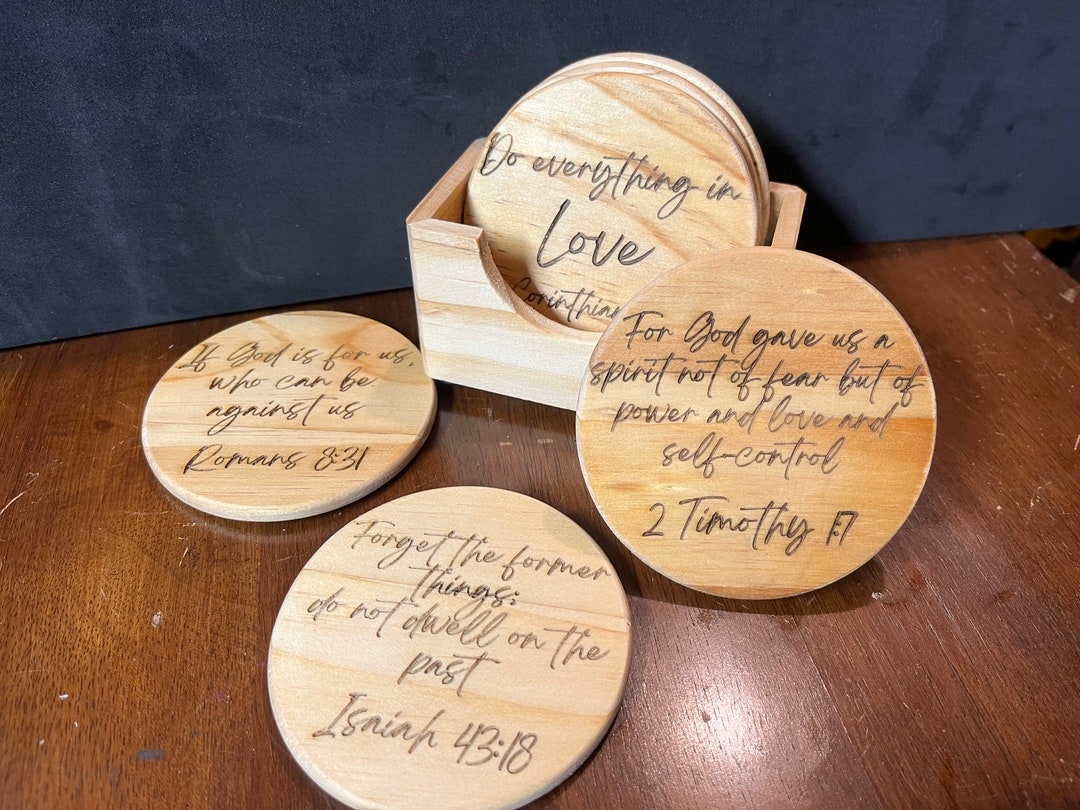 Wooden Scripture Coasters (set of 6) - Etsy