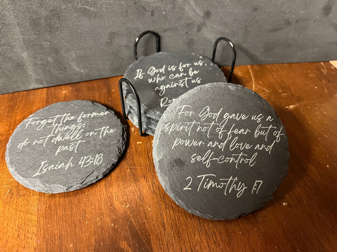 Slate Scripture Coasters (set of 6) - Etsy