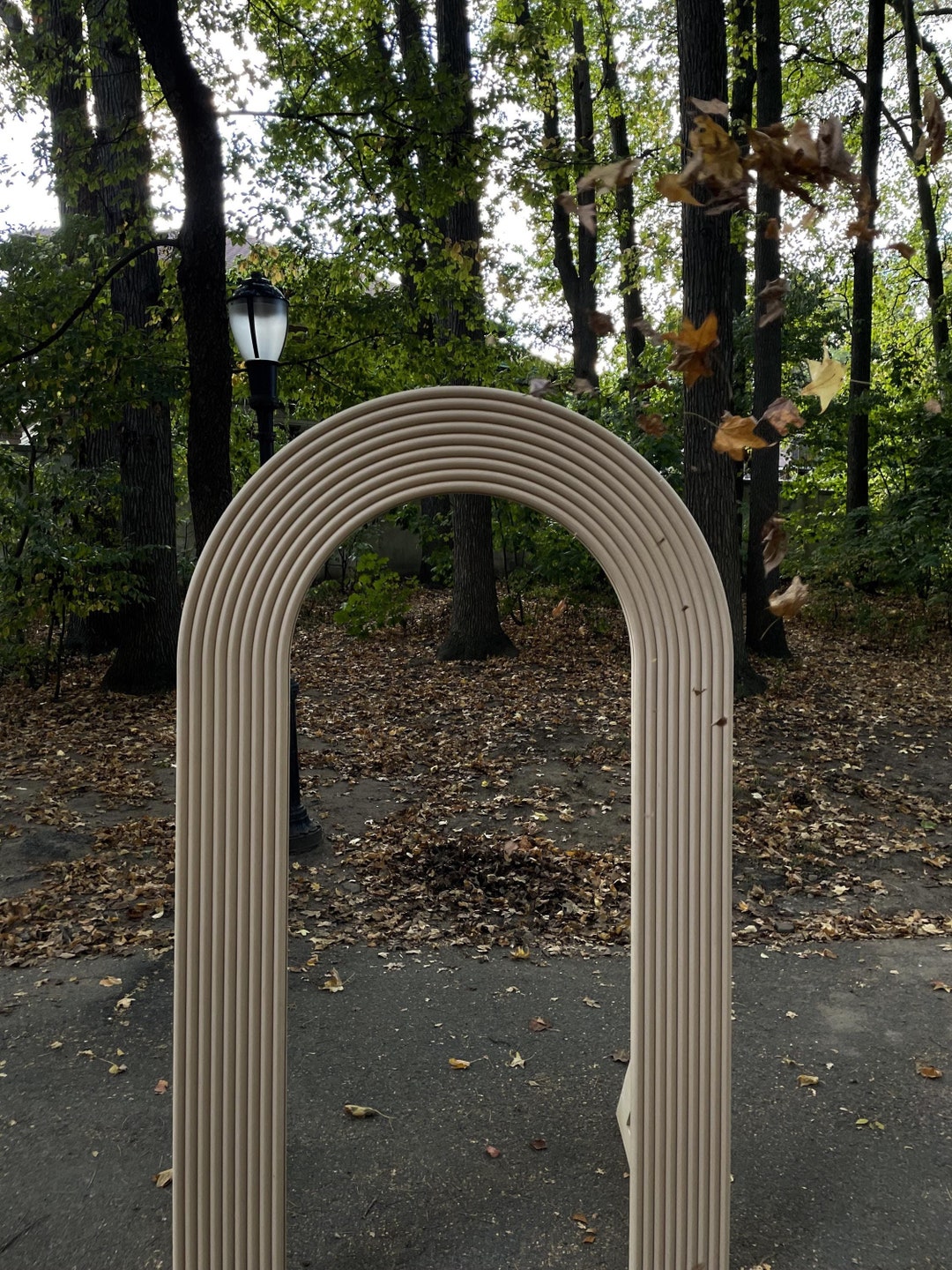 Open Ripple Arch for Event Backdrop and Set-up, Fluted Rainbow Wedding ...