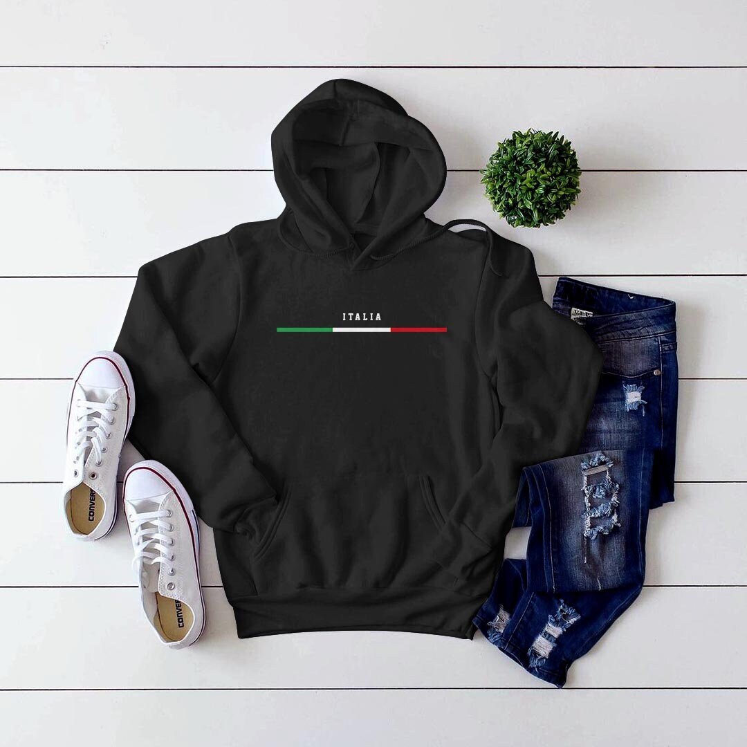 Italia Flag Hoodie Sweater, Italy Flag Sweatshirt, Coat of Arms of ...