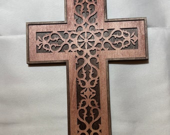 Wooden Engraved Cross - Etsy