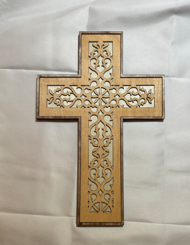 Wooden Engraved Cross - Etsy