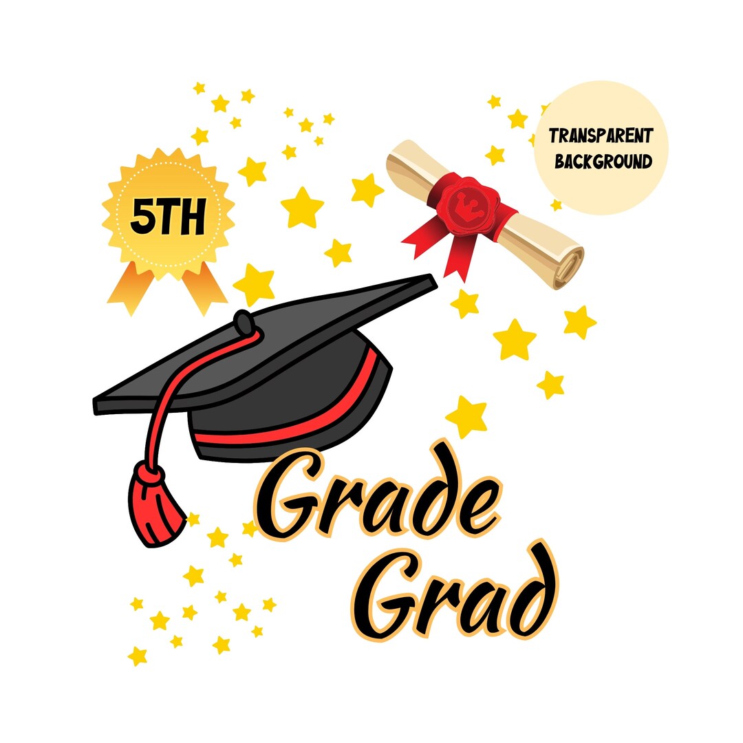 5th Grade Grad Png, 5th Grade Graduation Shirt Design, Elementary ...