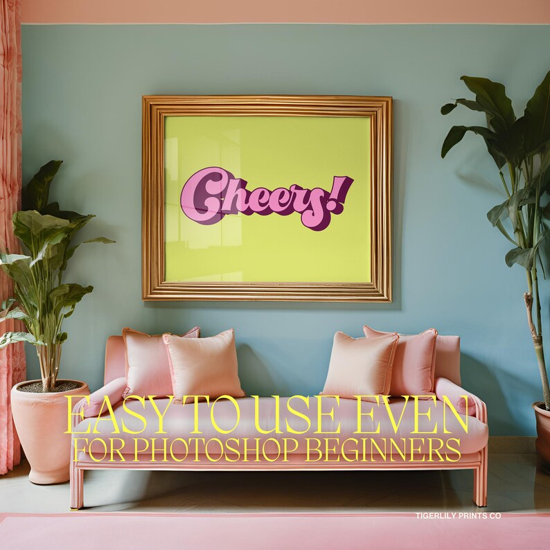 Horizontal Poster Template, Digital Frame, Blank Art Mockup, Trendy Minimalistic Wall, Empty ...