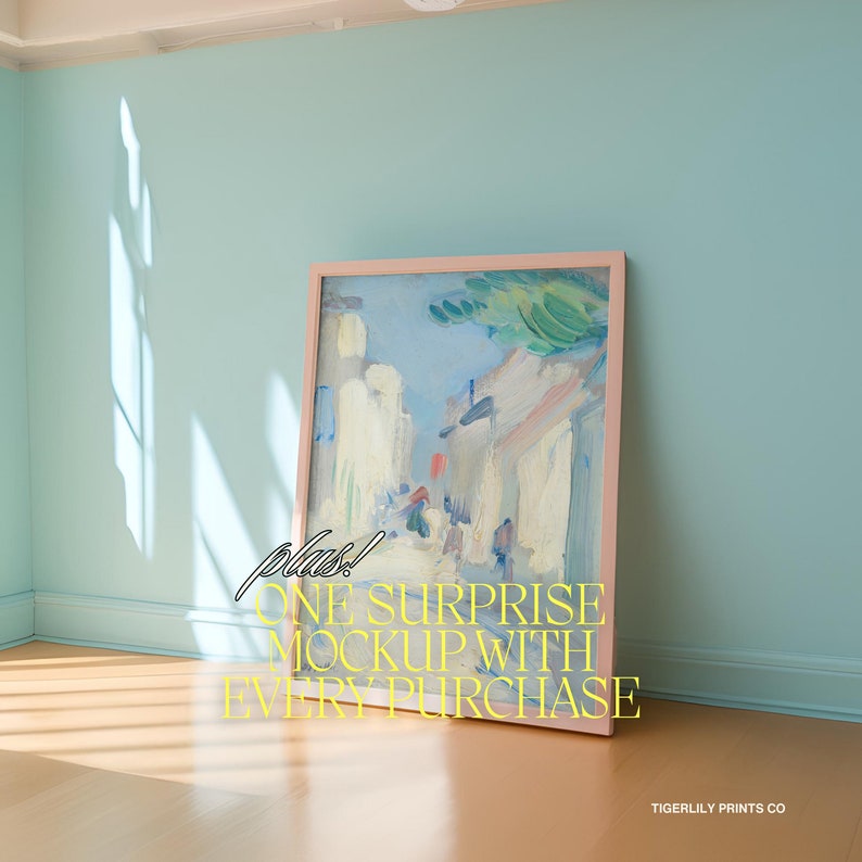 Frame Mockup in Blue Room, Poster Vertical Frame, Nursery Colorful Wall ...