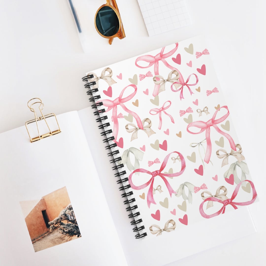 Coquette Inspired Pink Bow Journal and Notebook for Everyday Use Daily ...