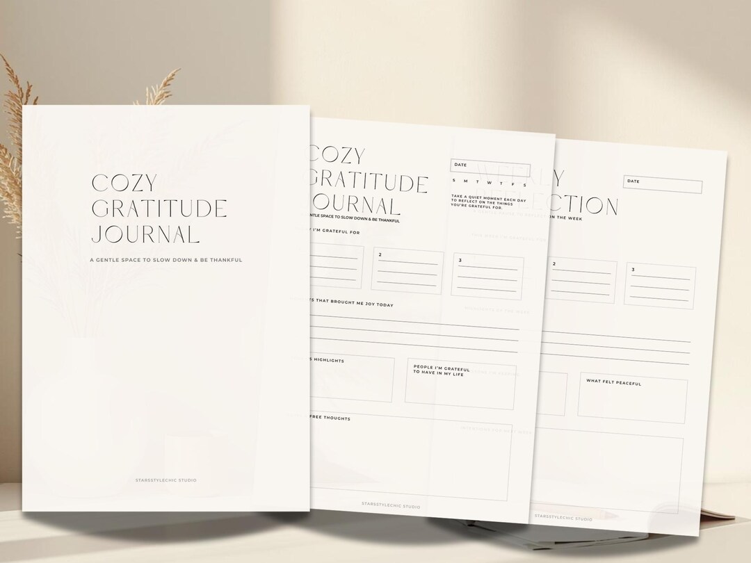 Gratitude Journal Printable Bundle | A4 + US Letter | Daily & Weekly ...