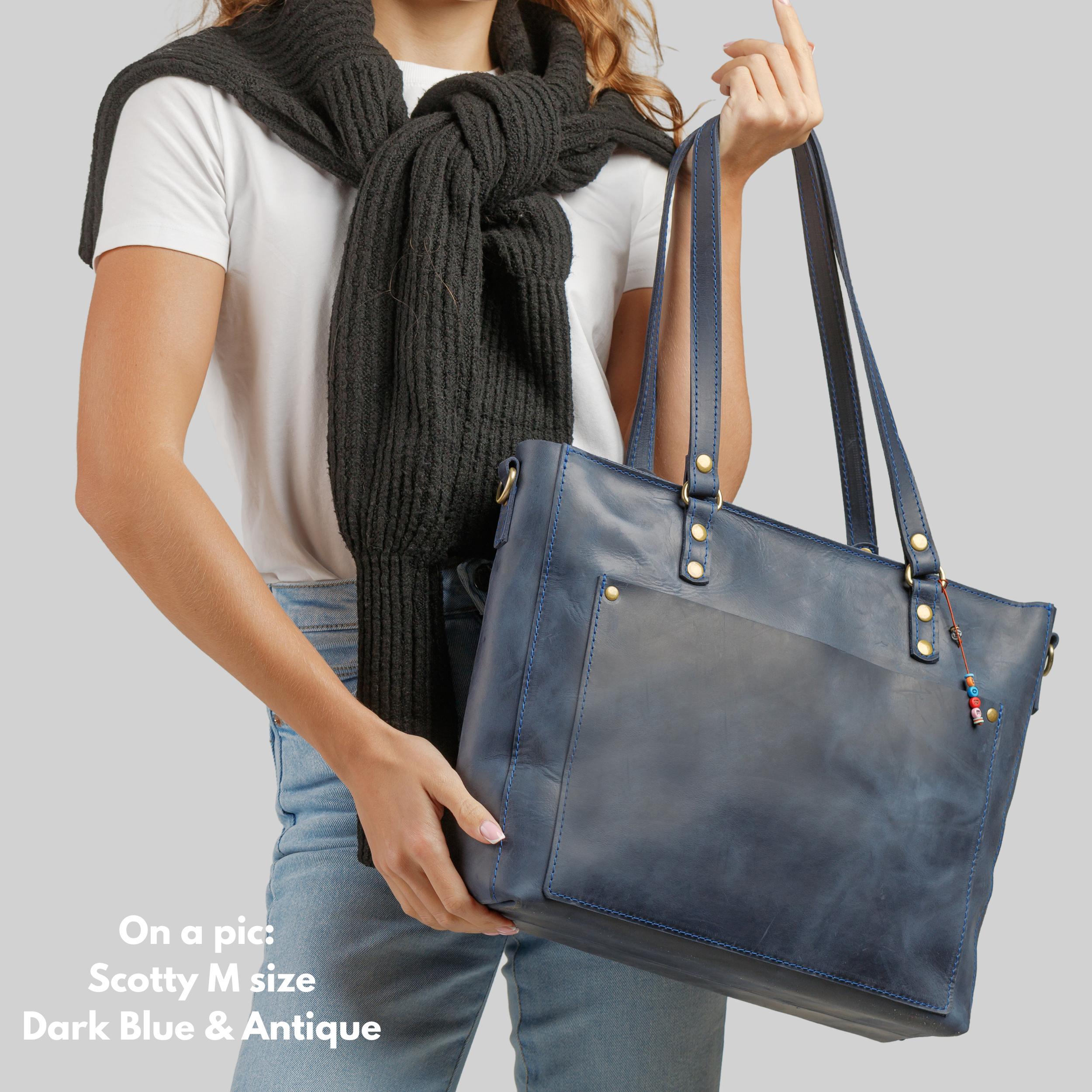 Leather Shoulder Bag for Laptop, Notepad and Binders, Large Leather ...