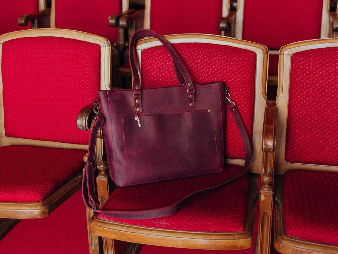 Personalized Gifts Work Bag Leather Tote Bag With Computer Compartment ...