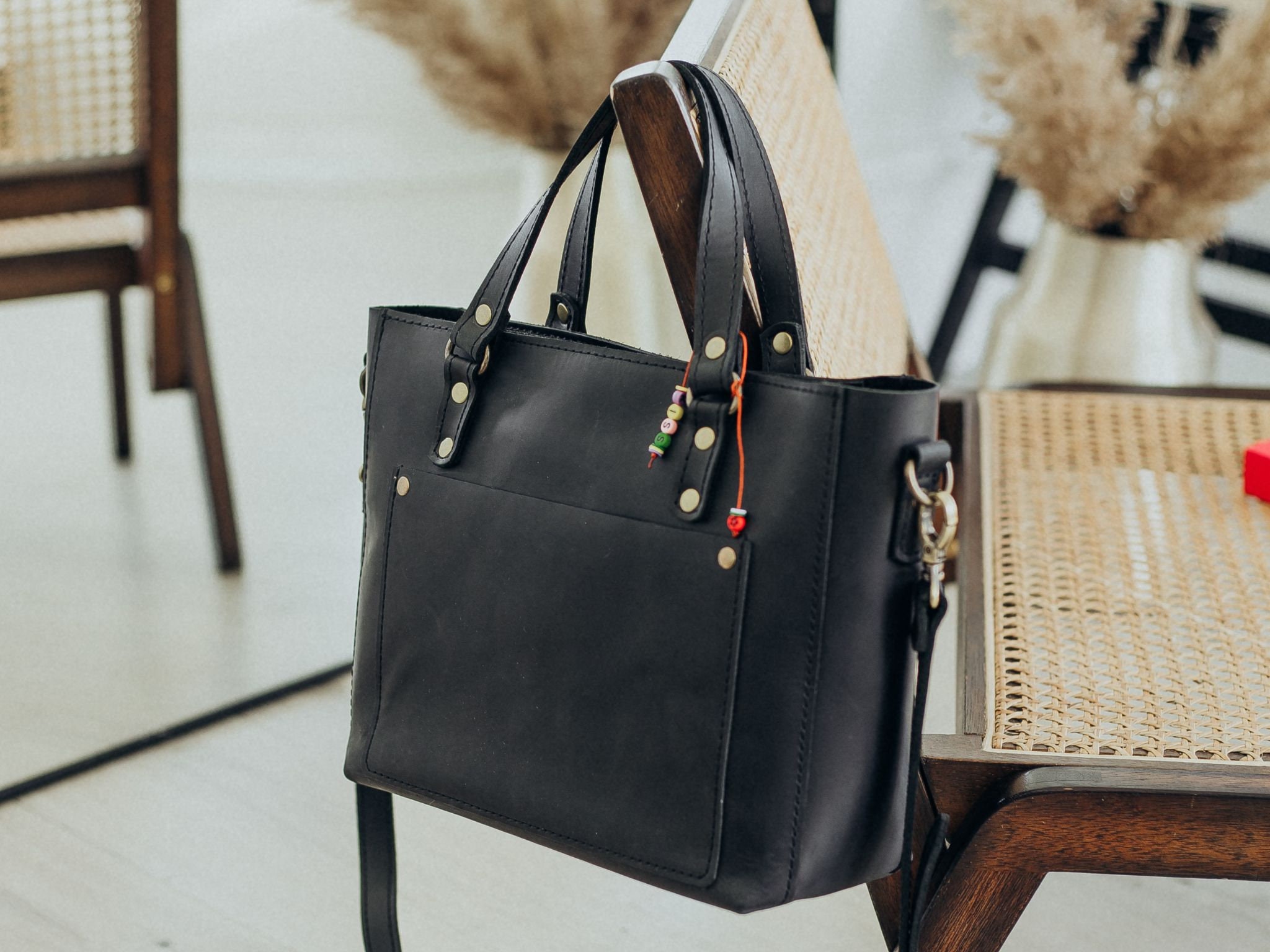 Leather Shoulder Bag for Laptop, Notepad and Binders, Large Leather ...