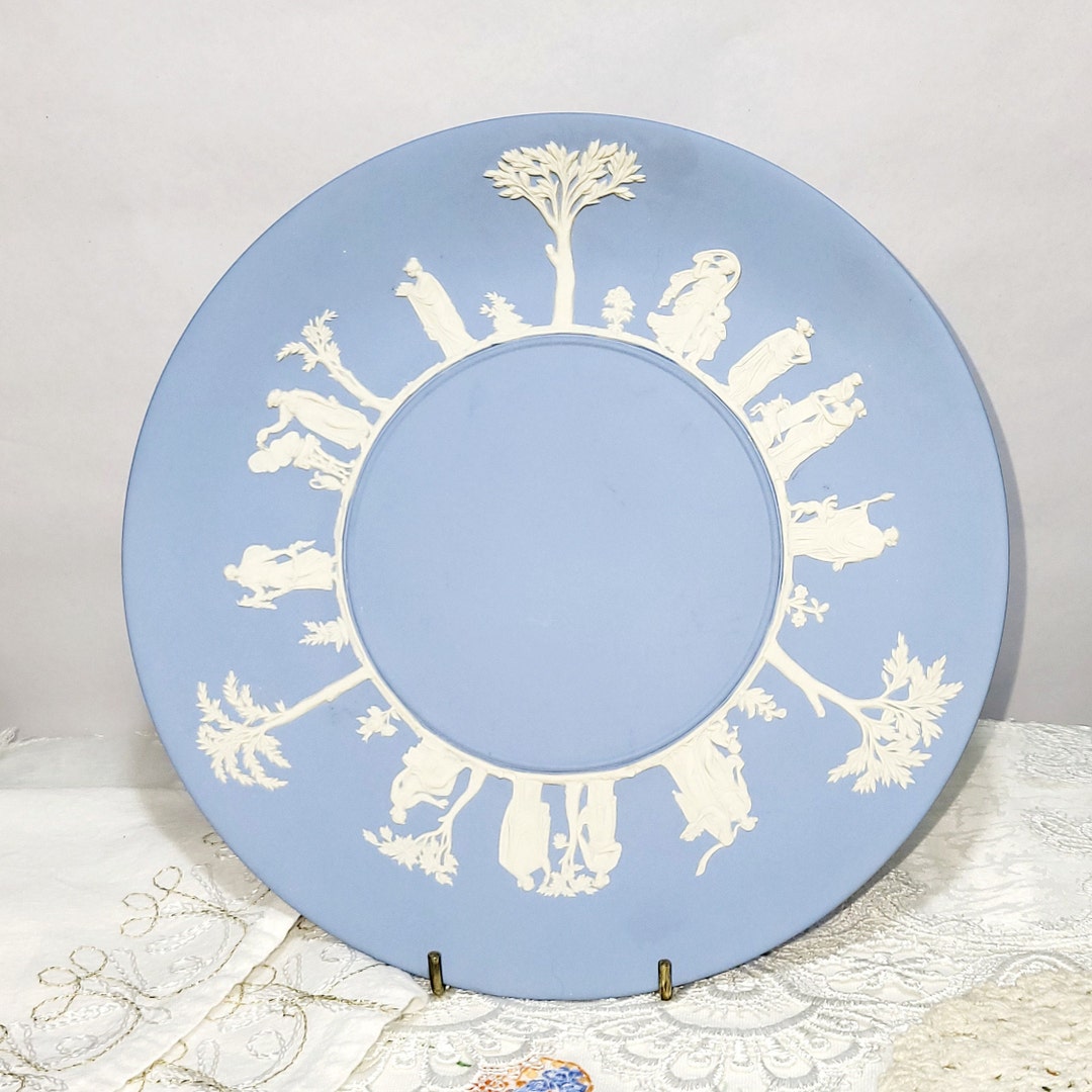 Rare Find, Wedgwood Blue Jasperware Plate, Greco-roman Art Deco ...
