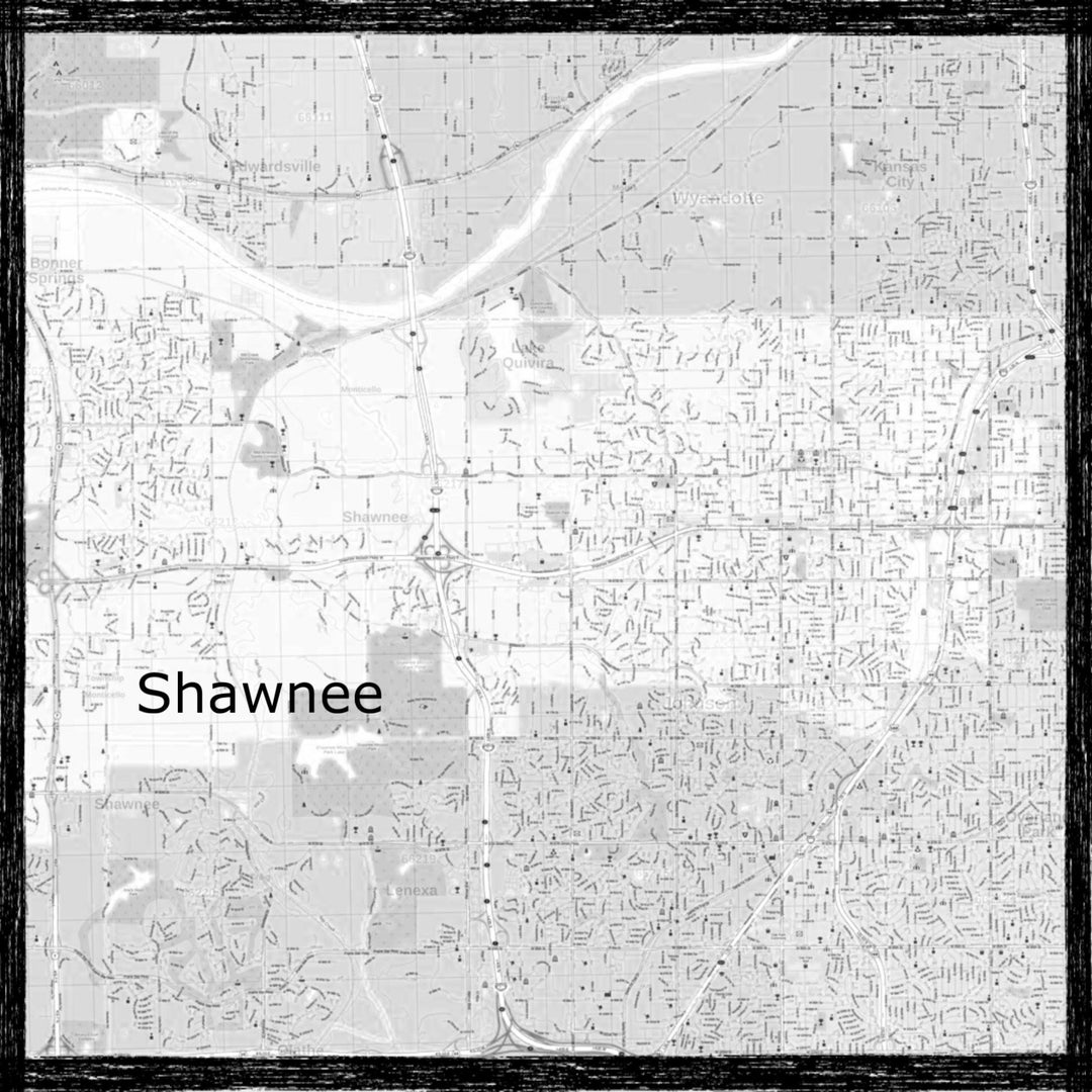 Map of Shawnee Digital Print - Etsy