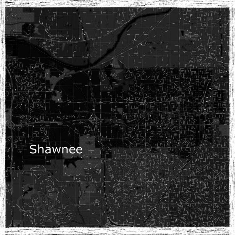 Map of Shawnee Digital Print - Etsy