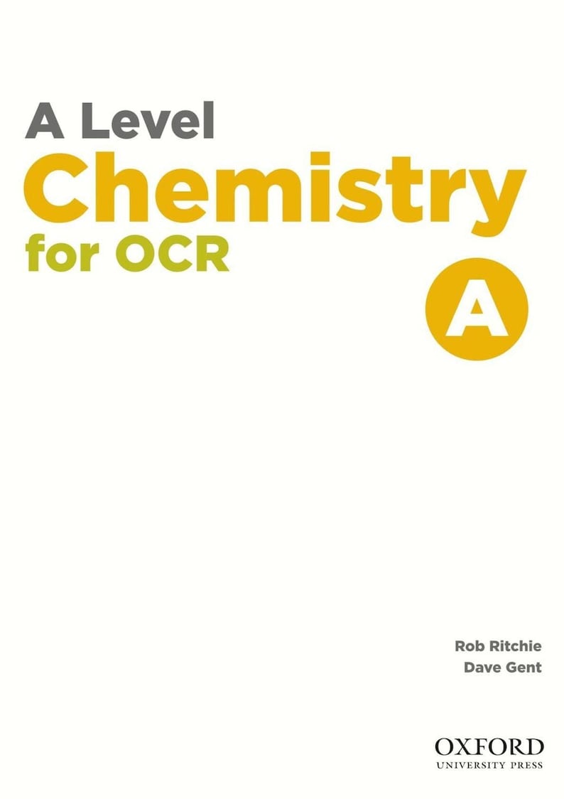 A Level Chemistry for OCR A Student Book by Rob Ritchie, Dave Gent - Etsy