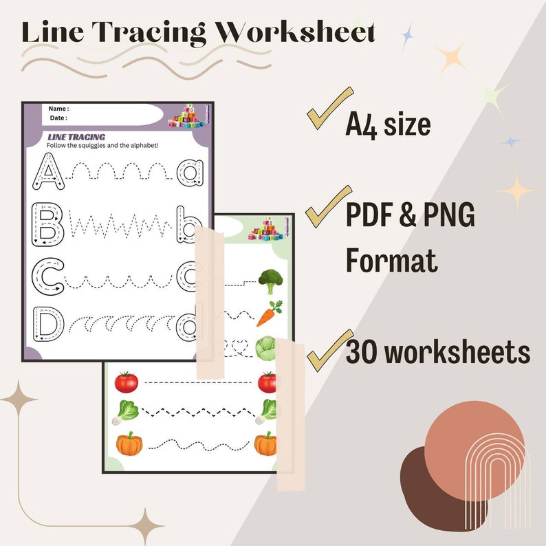Preschool Line Tracing Worksheets, Lines Trace Pages Printable ...