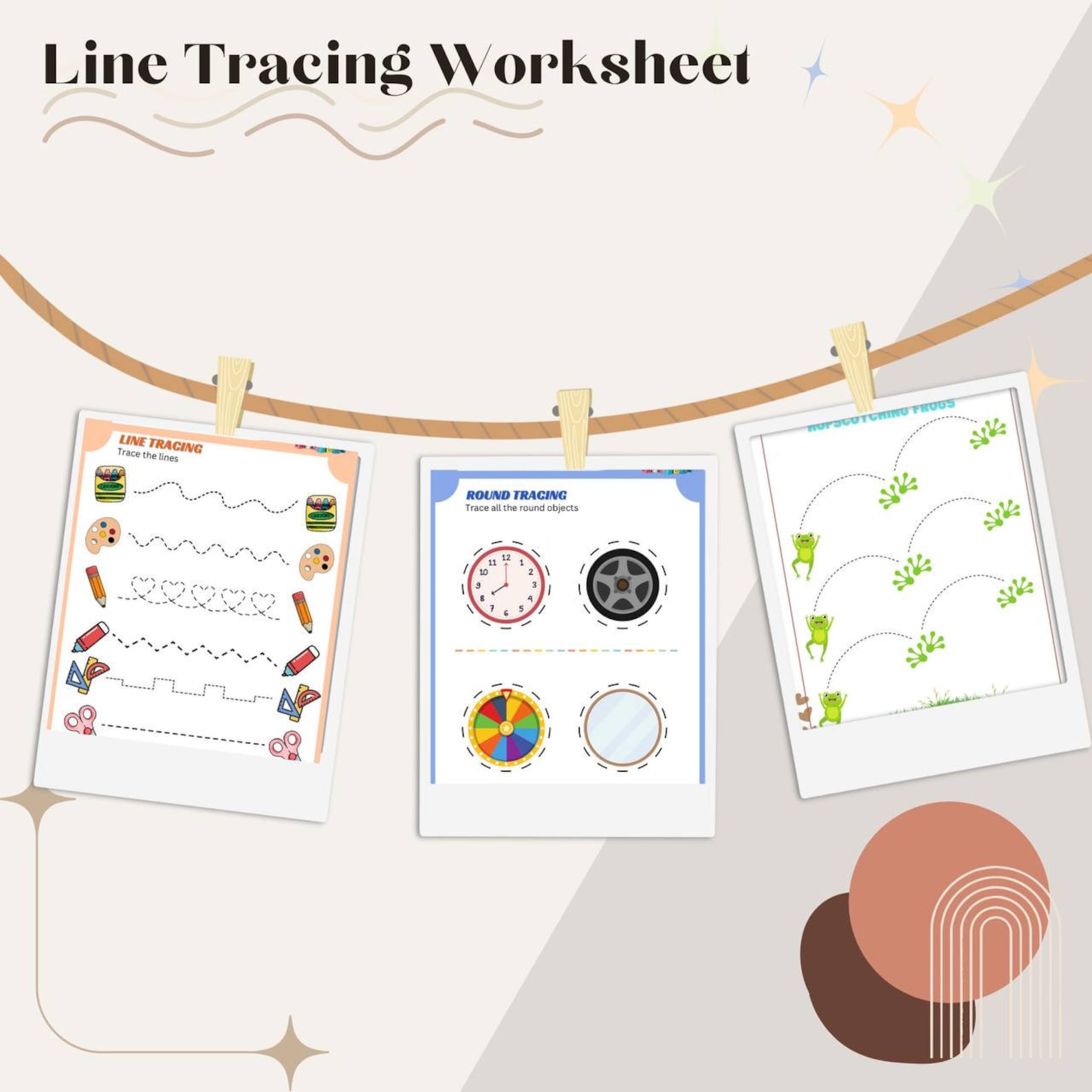 Preschool Line Tracing Worksheets, Lines Trace Pages Printable ...