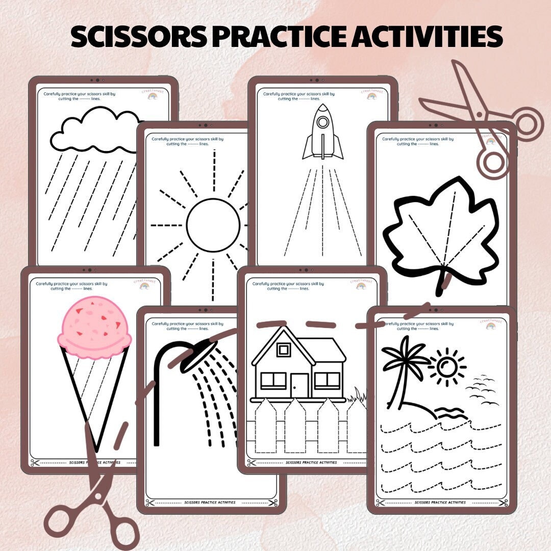 Scissors Cutting Activities | Scissor Skills Practice | Cutting ...