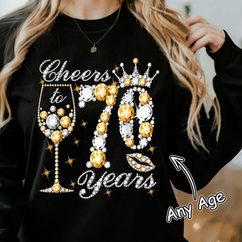 Rhinestone Cheers T Shirt - Etsy