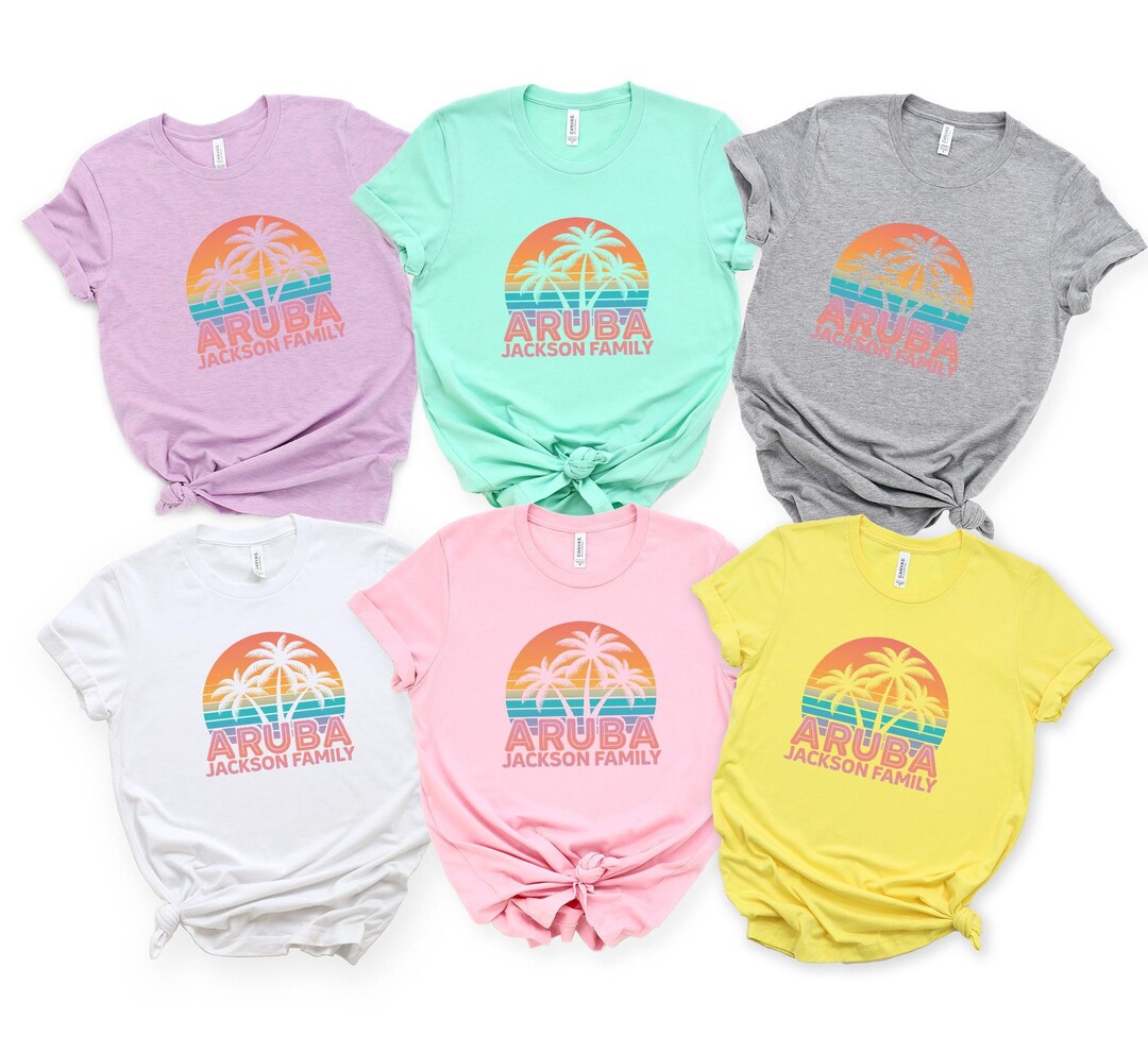 Matching Family Aruba Shirts, Personalized Beach Trip Tee 2025 ...