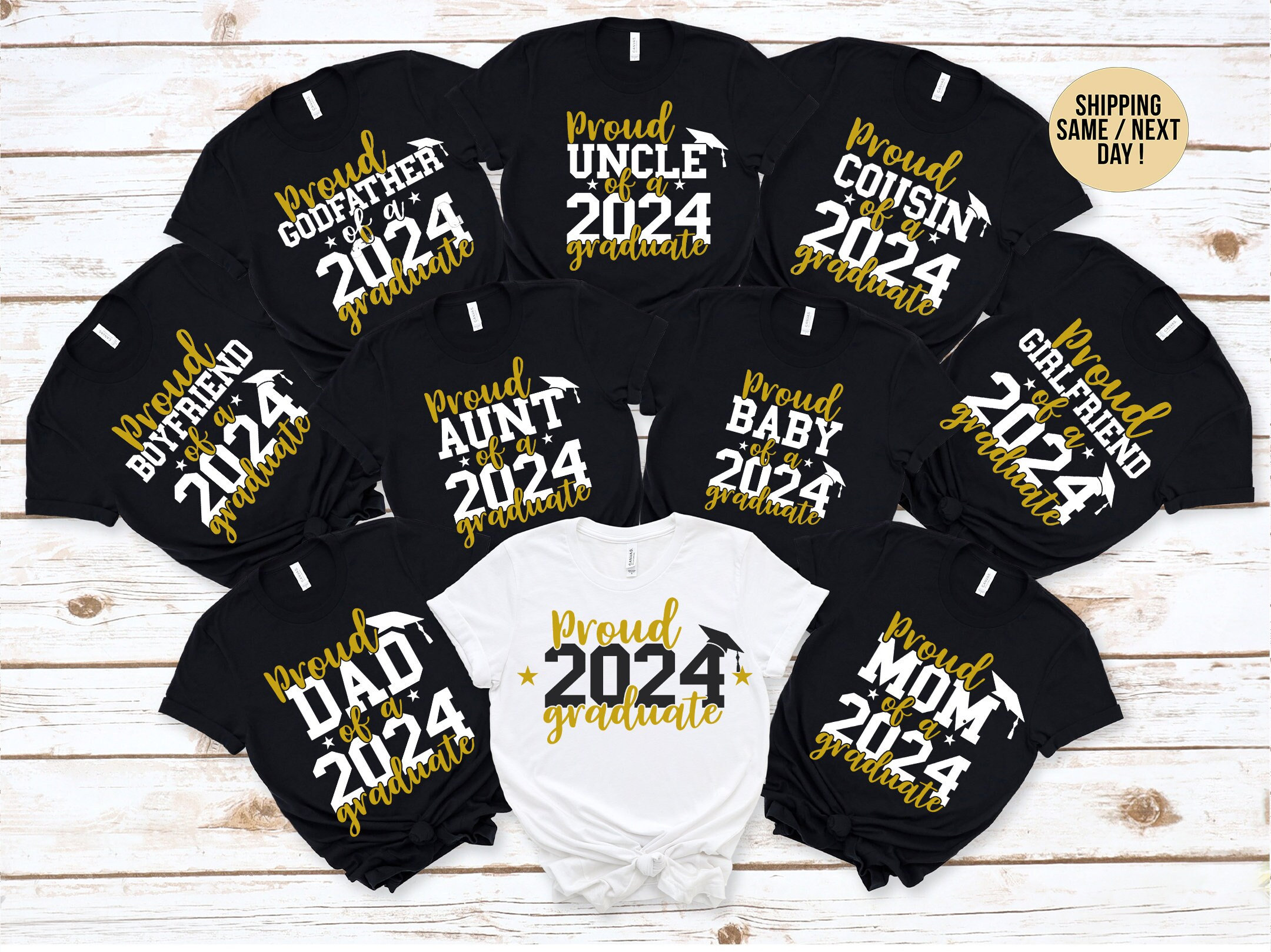 Custom Proud Family Graduation Shirts, Senior 2024 Family Matching Tee ...