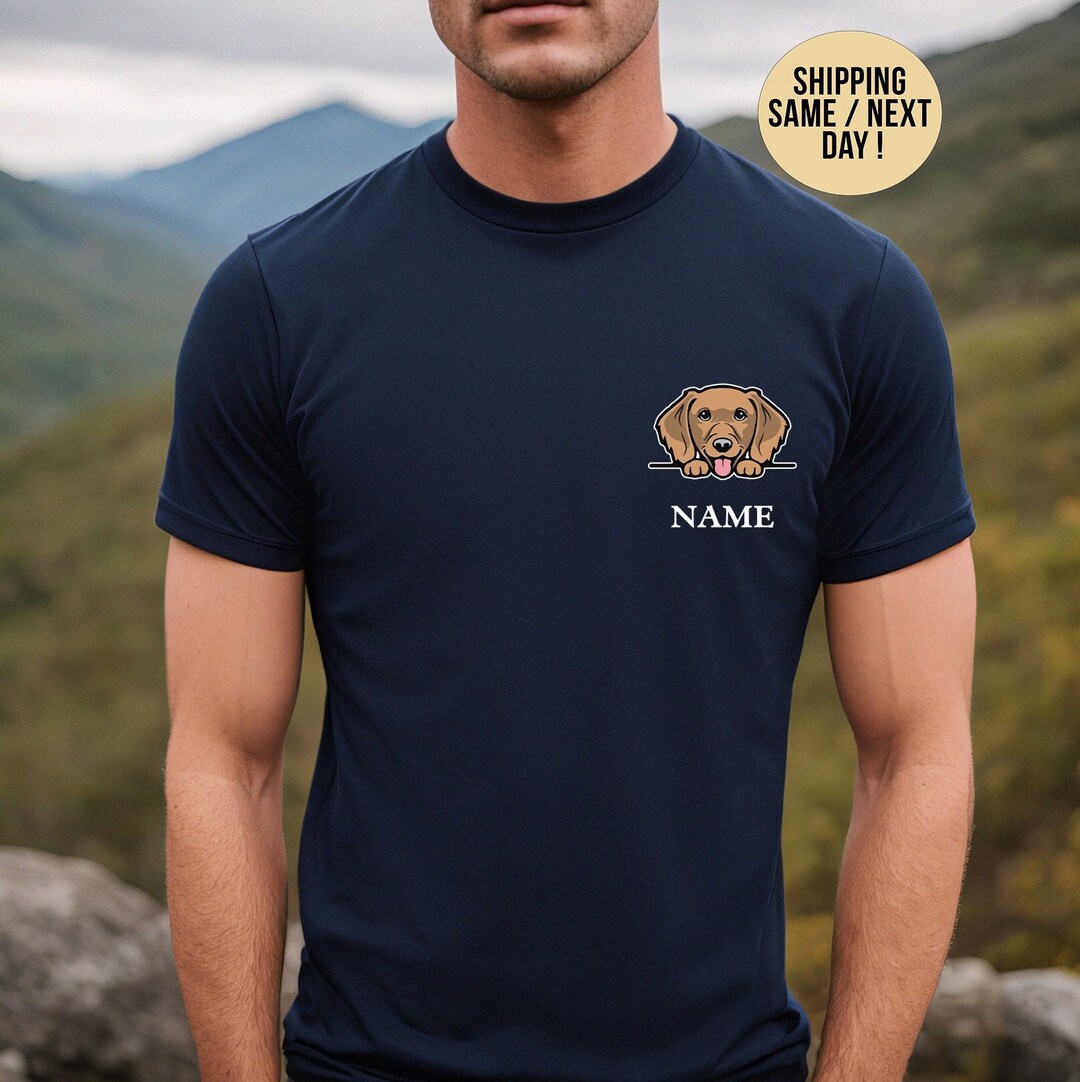 Personalized Dog Face T-shirt: Custom Dog Name Tee - Etsy