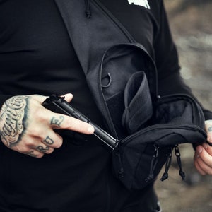 Quick Access Concealed Carry Sling Bag, Tactical CCW Backpack, Gun ...